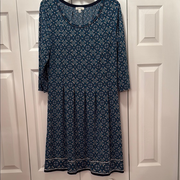 Max Studio | Dresses | Max Studio Blue And White Aline Dress With 34 ...